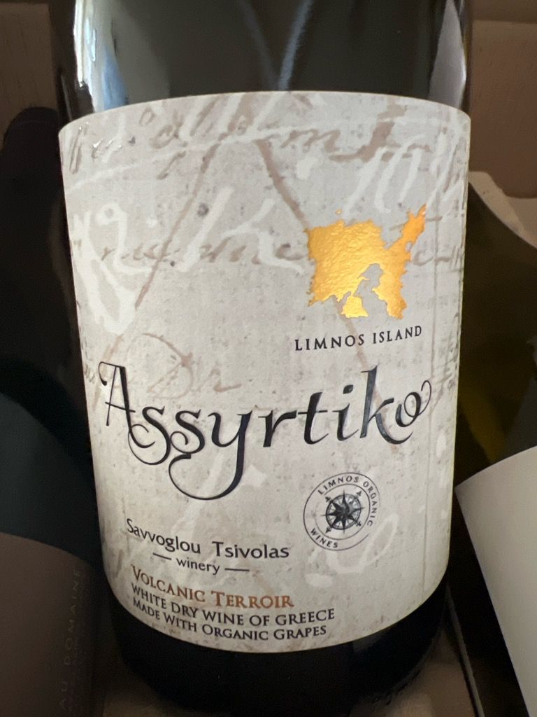 2022 Limnos Organic Wines (Savvoglou - Tsivolas) Assyrtiko, Greece ...