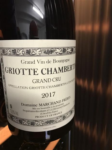 2020 Domaine Marchand Freres Griotte-Chambertin, France, Burgundy, Côte ...