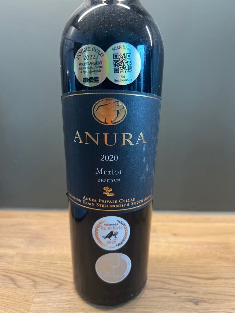 2020 Anura Merlot Private Cellar Reserve, South Africa, Coastal Region ...