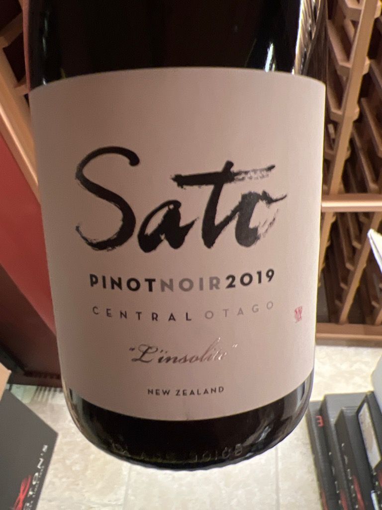 2019 Sato Pinot Noir L'Insolite, New Zealand, South Island, Otago ...