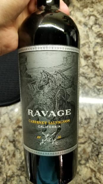 2015 Ravage Wines Cabernet Sauvignon, USA, California - CellarTracker