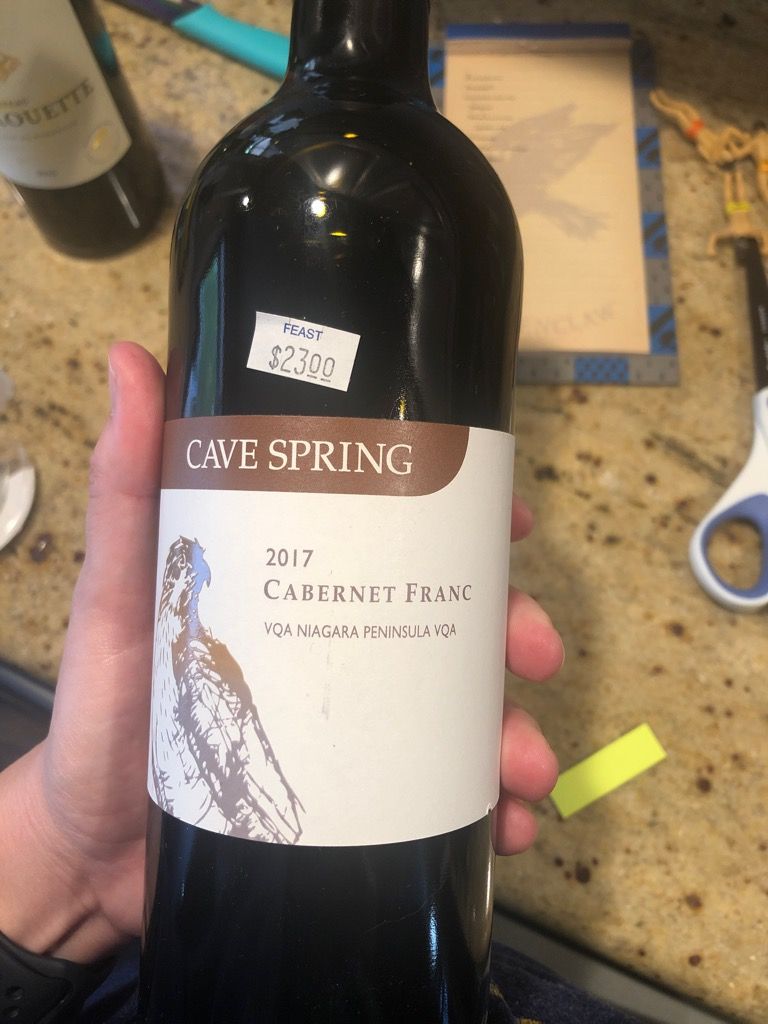 2017 Cave Spring Cabernet Franc Niagara Peninsula VQA, Canada, Ontario ...