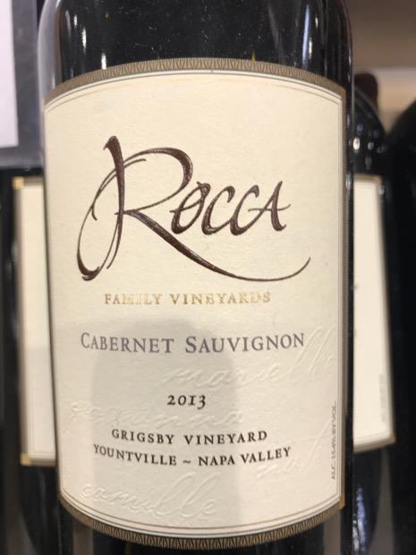 2013 Rocca Family Vineyards Cabernet Sauvignon Grigsby Vineyard, USA ...