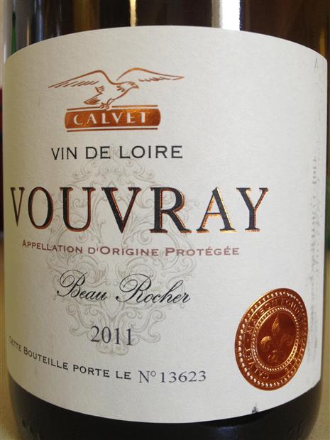 2011 Calvet Vouvray Beau Rocher, France, Loire Valley, Touraine ...