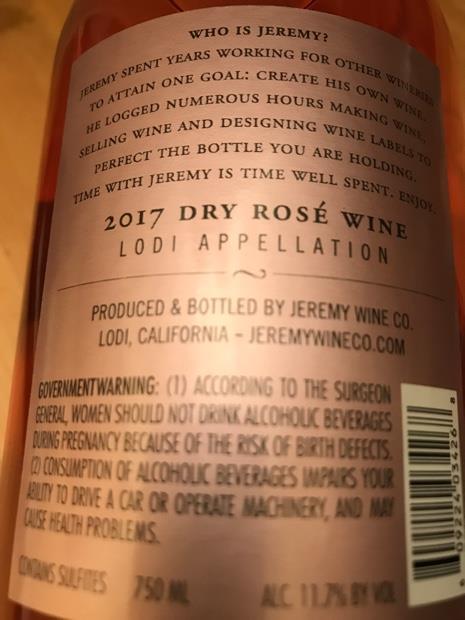2018 Jeremy Wine Company Lodi appellation, USA, California, Central ...