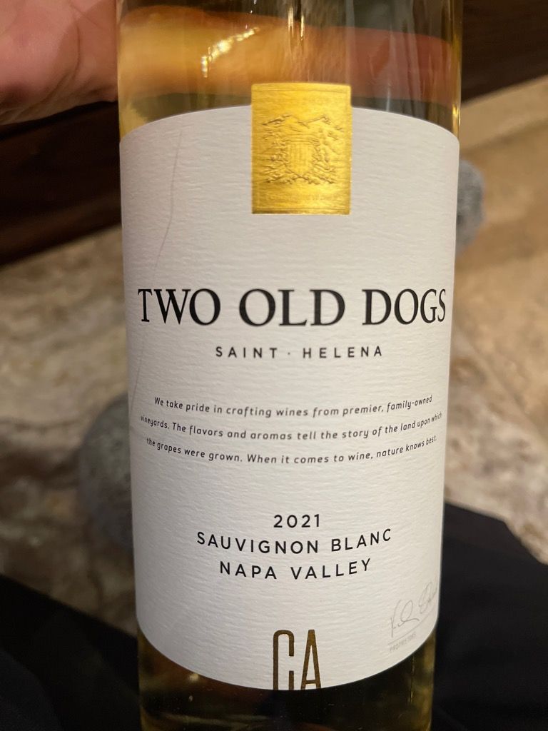 2021 Two Old Dogs Sauvignon Blanc, USA, California, Napa Valley ...