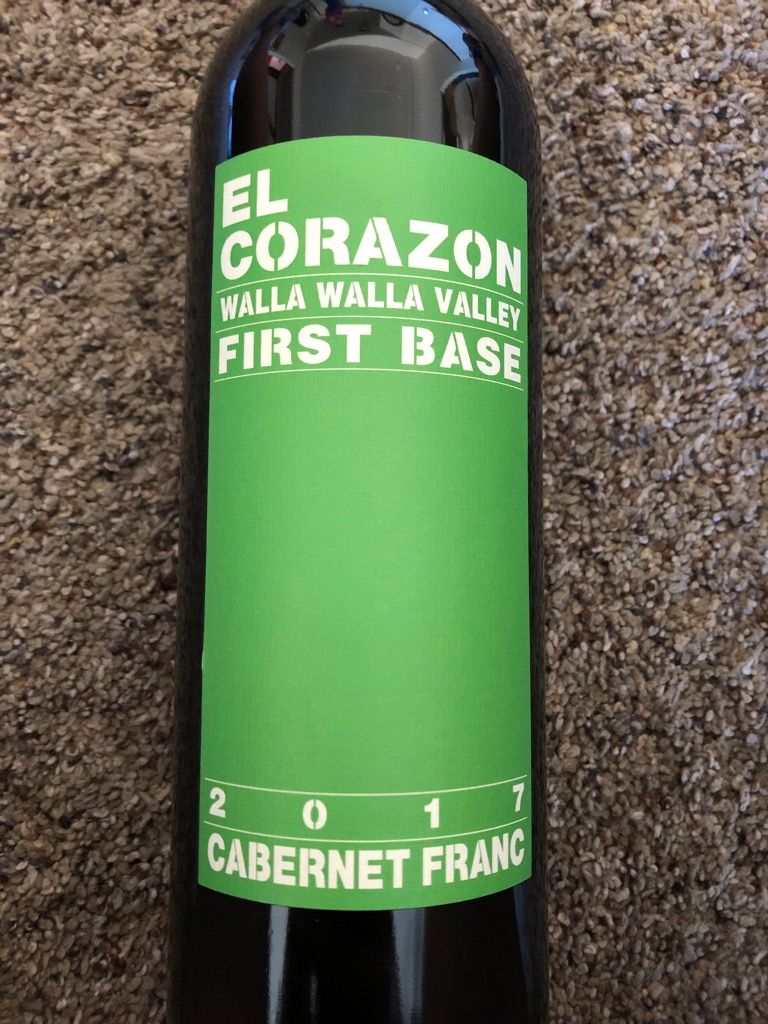 2017 El Corazon Cabernet Franc First Base XL Vineyard, USA, Washington ...
