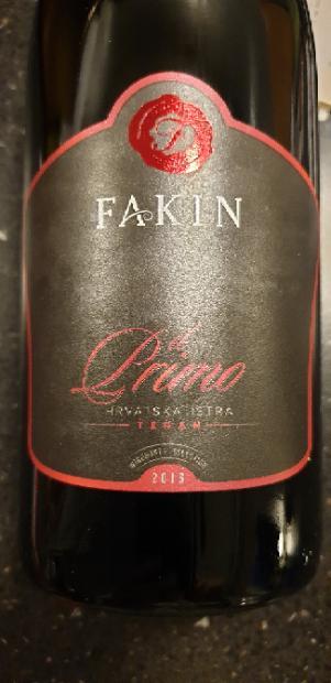 2016 Fakin Teran Il Primo, Croatia, Istria and Kvarner, Istra, Zapadna ...