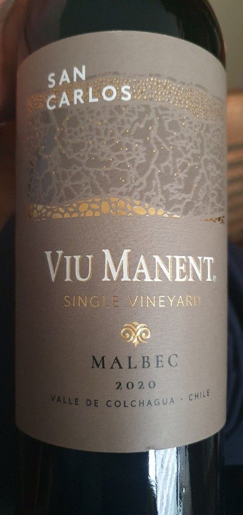 2020 Viu Manent Malbec Single Vineyard San Carlos, Chile, Rapel Valley, Colchagua Valley ...