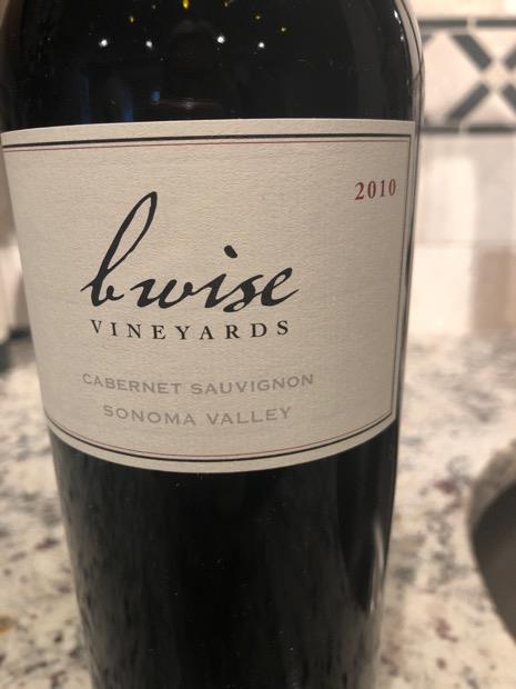 2016 B. Wise Vineyards Cabernet Sauvignon B Wise, USA, California ...
