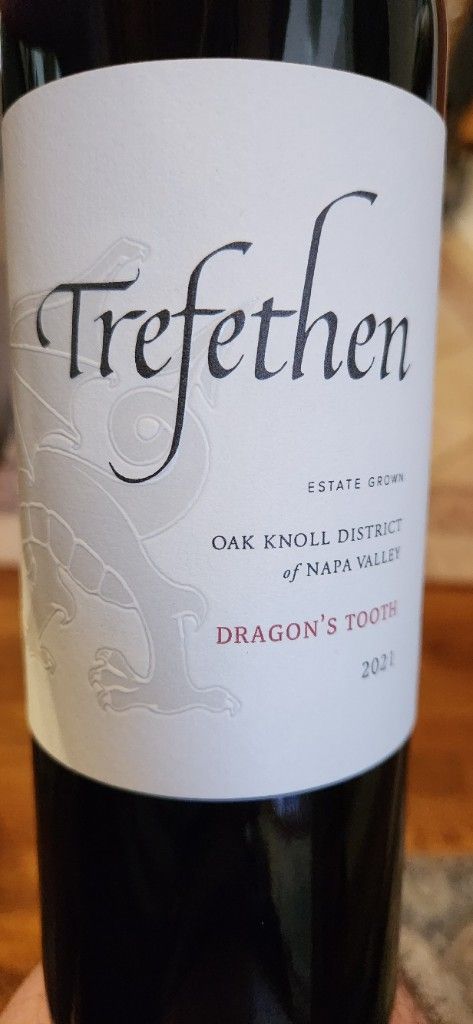 2021 Trefethen Dragon's Tooth, USA, California, Napa Valley, Oak Knoll ...