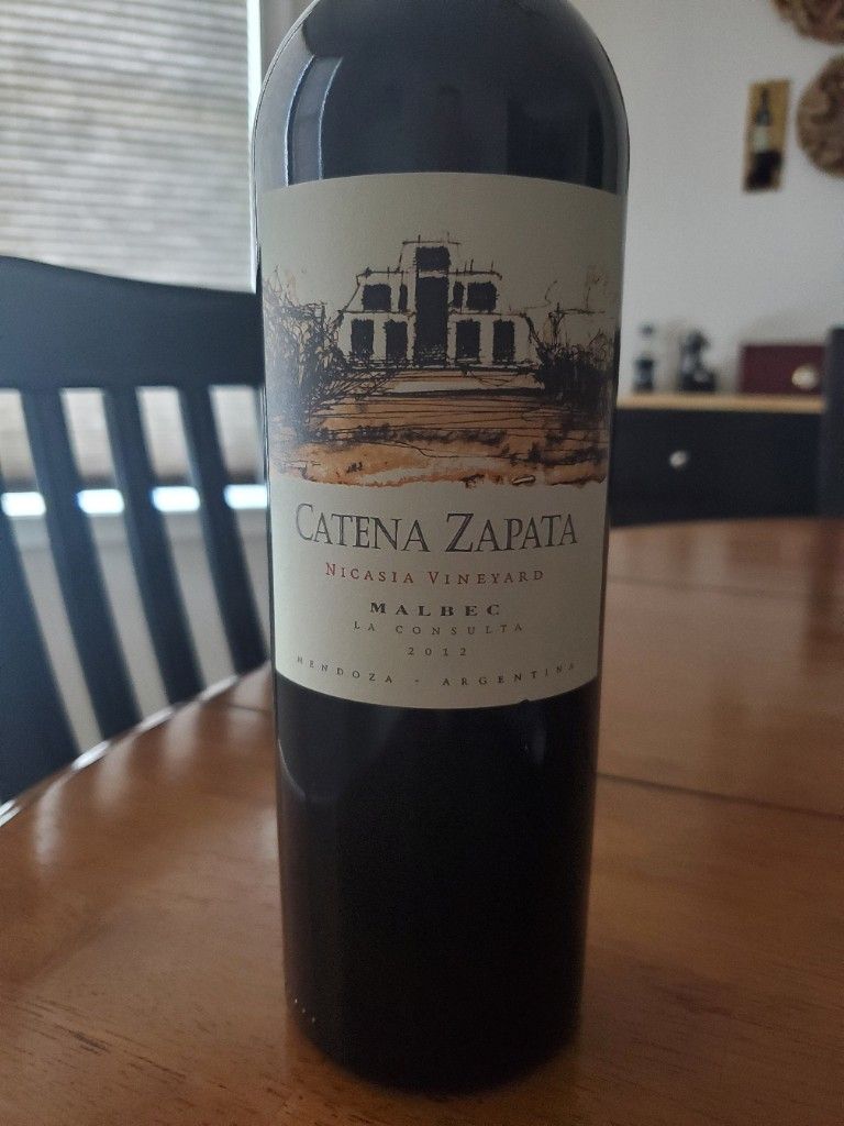 2012 Bodega Catena Zapata Malbec Nicasia Vineyard, Argentina, Mendoza ...