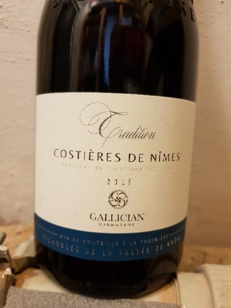 2018 Gallician la Cave Costières-de-Nîmes Cuvée Tradition, France ...
