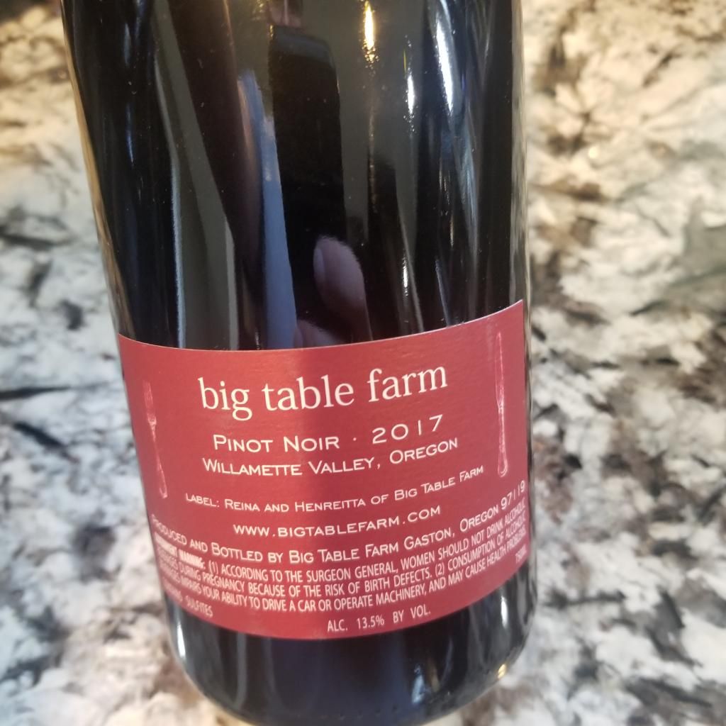 2015 Big Table Farm Pinot Noir Resonance Vineyard, USA, Oregon ...