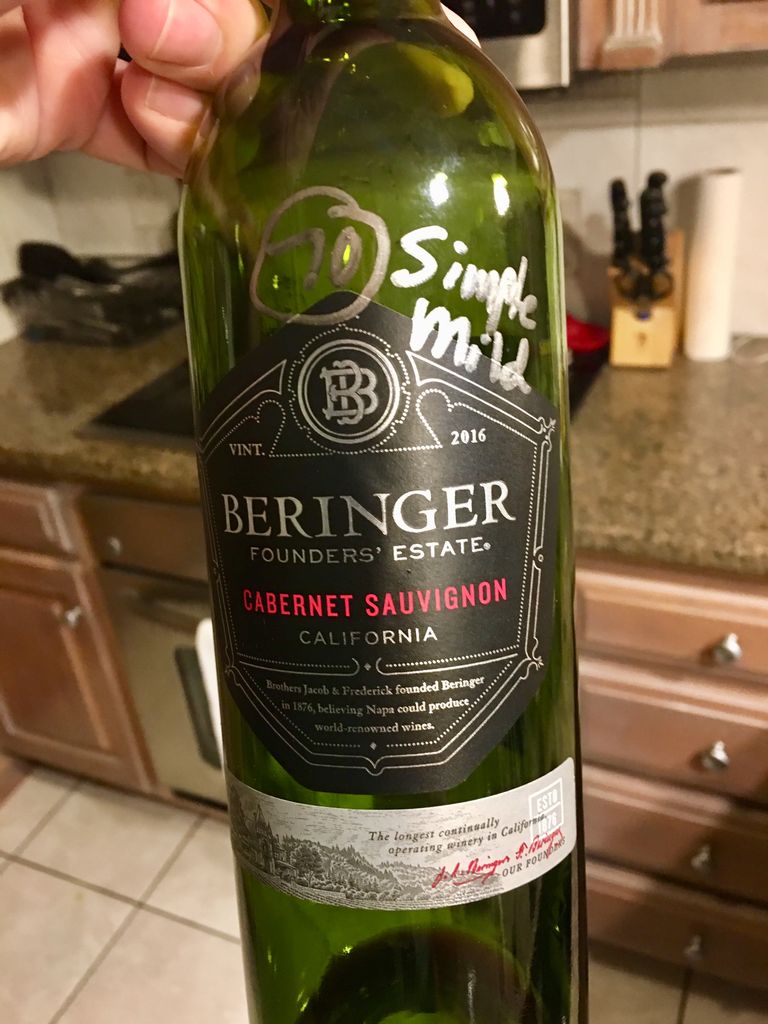 2016 Beringer Vineyards Cabernet Sauvignon Founders' Estate, USA ...