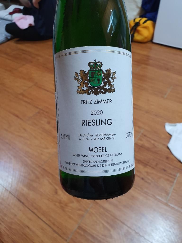 2021 Fritz Zimmer Riesling, Germany, Mosel Saar Ruwer - CellarTracker