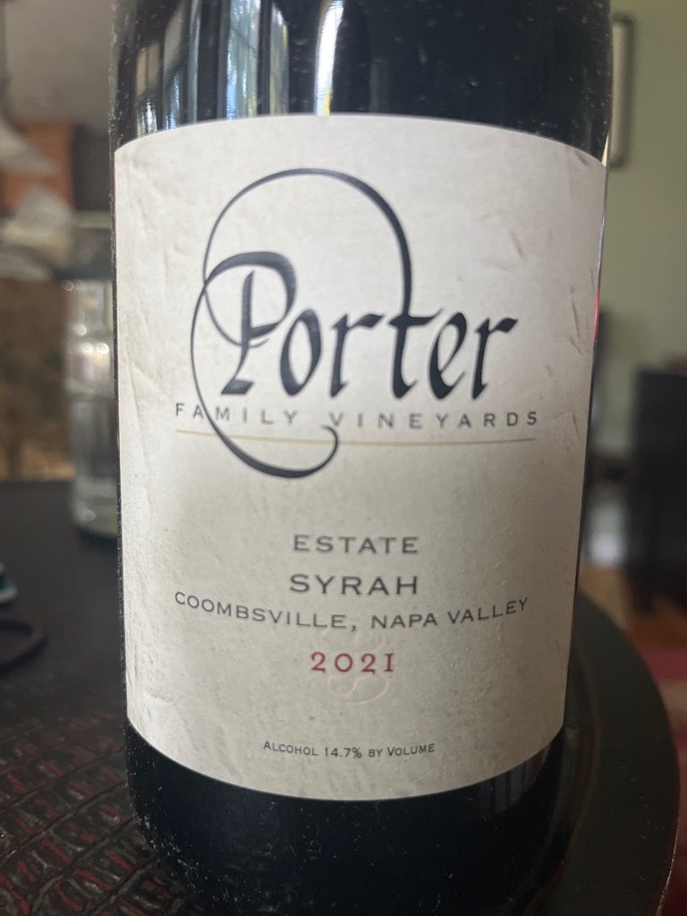 2021 Porter Family Vineyards Cabernet Sauvignon Estate, USA, California ...