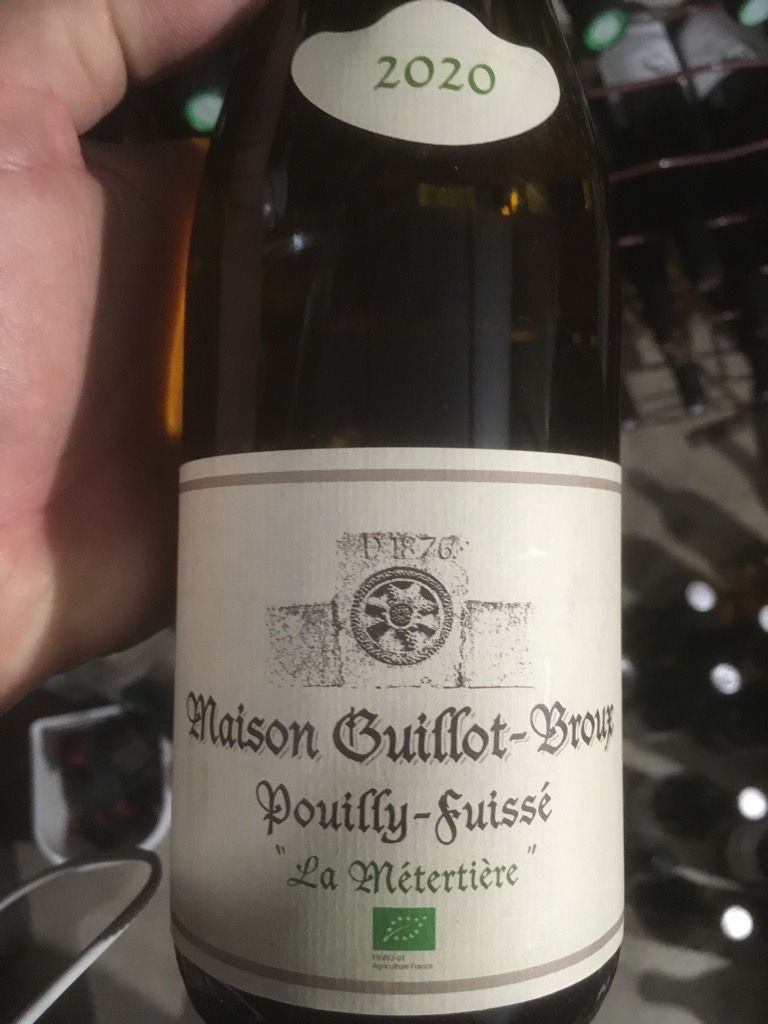 2020 Maison Guillot-Broux Pouilly-Fuissé la metertiere, France ...