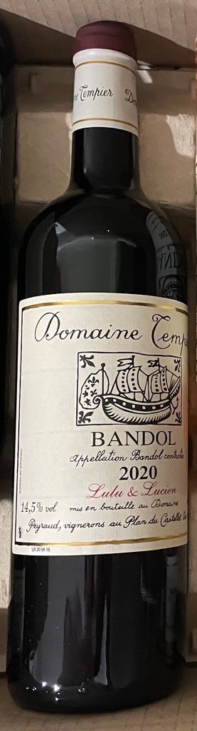 2020 Domaine Tempier Bandol Lulu & Lucien, France, Provence, Bandol ...