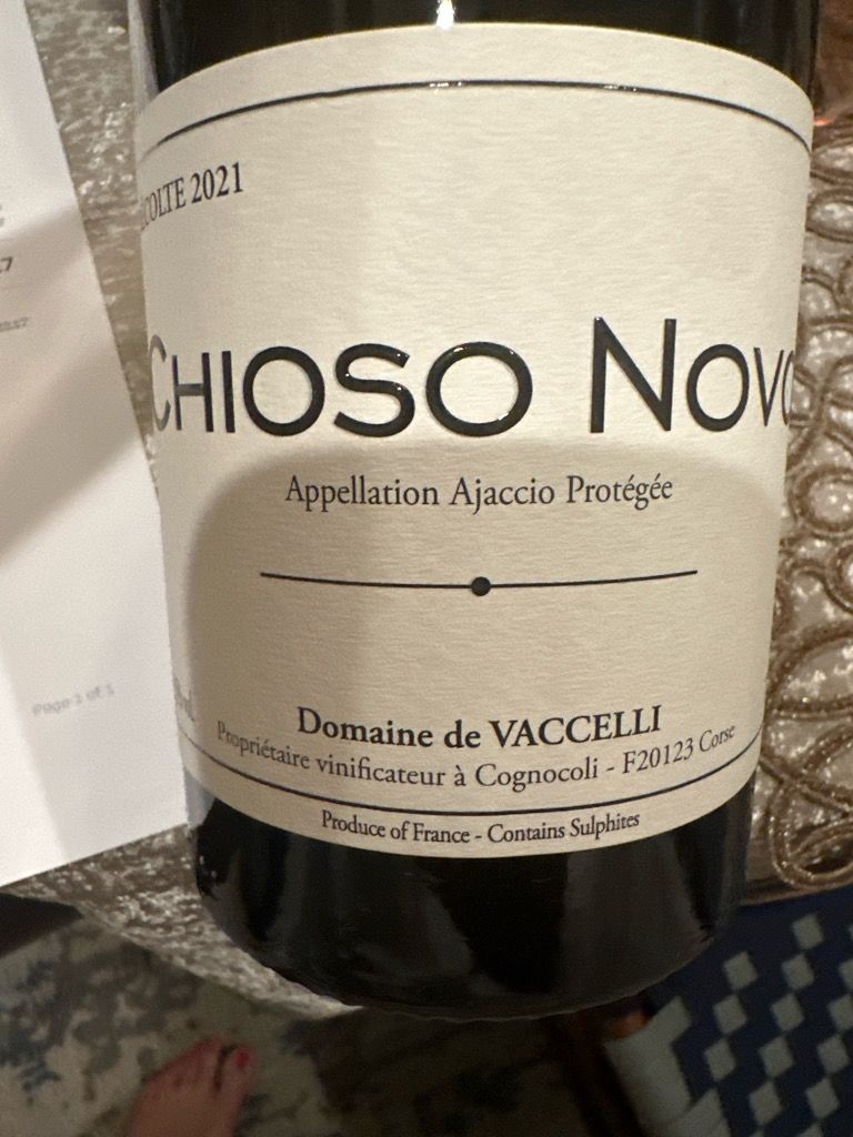 2021 Domaine de Vaccelli Corse Chioso Novo, France, Corsica, Corse ...
