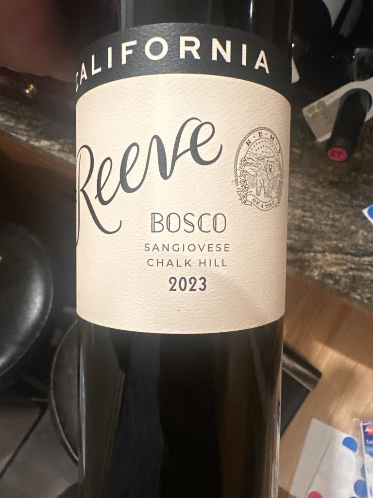 2023 Reeve Wines Sangiovese Bosco, USA, California, Sonoma County ...