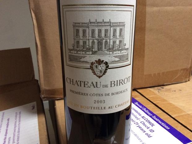 2003 Château de Birot Premières Côtes de Bordeaux, France, Bordeaux ...