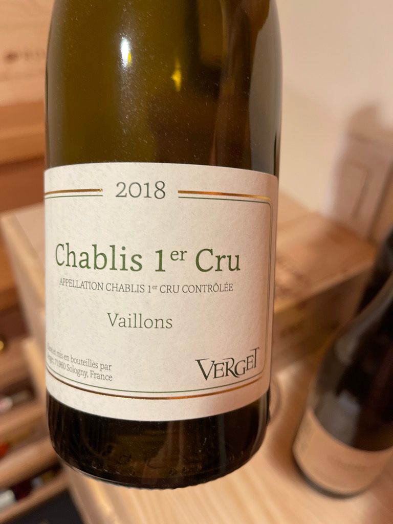 2018 Verget Chablis 1er Cru Vaillons, France, Burgundy, Chablis ...