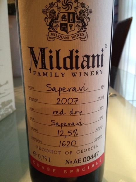 2007 Mildiani Saperavi, Georgia, Kakheti - CellarTracker