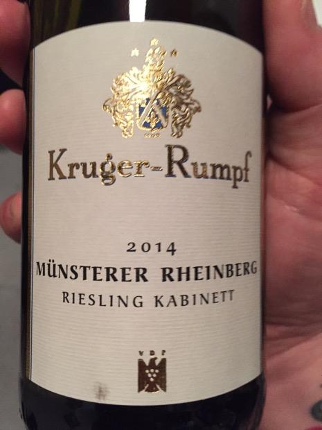 2014 Kruger-Rumpf Münsterer Rheinberg Riesling Kabinett, Germany, Nahe - CellarTracker