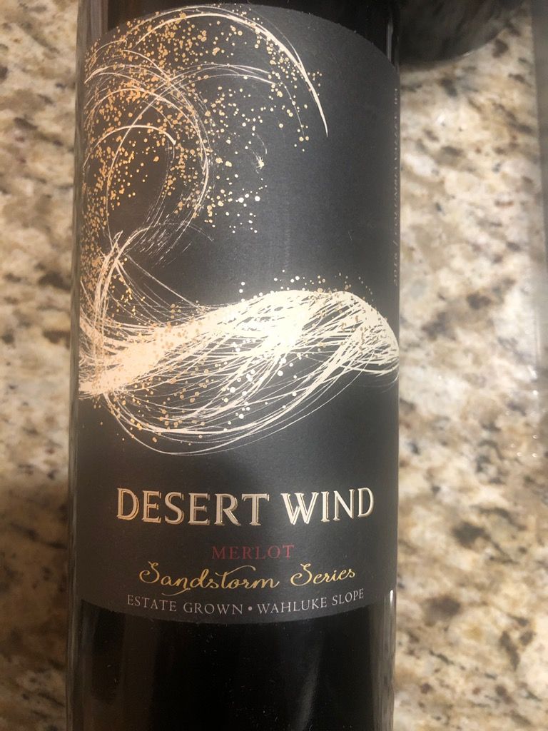2016 Desert Wind Vineyard Merlot Sandstorm Series Desert Wind Vineyard, USA, Washington ...