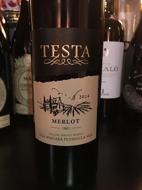 2013 Willow Springs Winery Merlot Testa, Canada, Ontario, Niagara ...