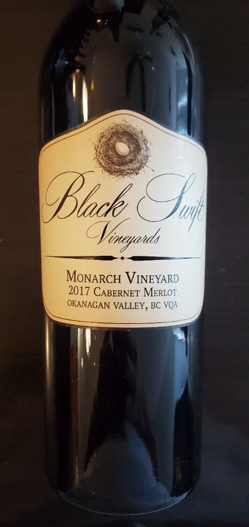 2019 Black Swift Vineyards Cabernet Merlot Monarch Vineyard, Canada ...