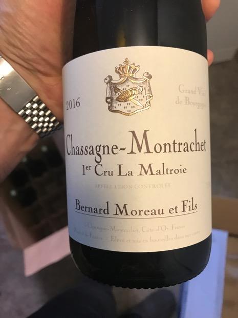 2016 Domaine Bernard Moreau et Fils Chassagne-Montrachet 1er Cru La ...
