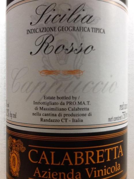 2012 Calabretta Nerello Cappuccio Terre Siciliane, Italy, Sicily, Terre ...