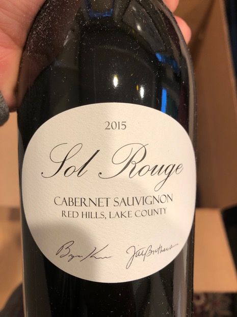 2015 Sol Rouge Cabernet Sauvignon, USA, California, North Coast, Red ...