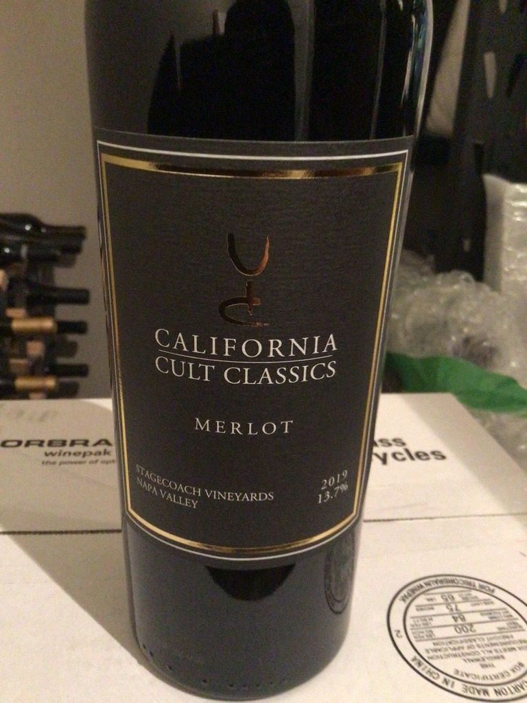 2019 California Cult Classics Merlot Stagecoach Vineyard, USA ...
