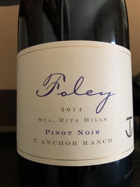 2014 Foley Estates Pinot Noir T Anchor Ranch, USA, California, Central ...