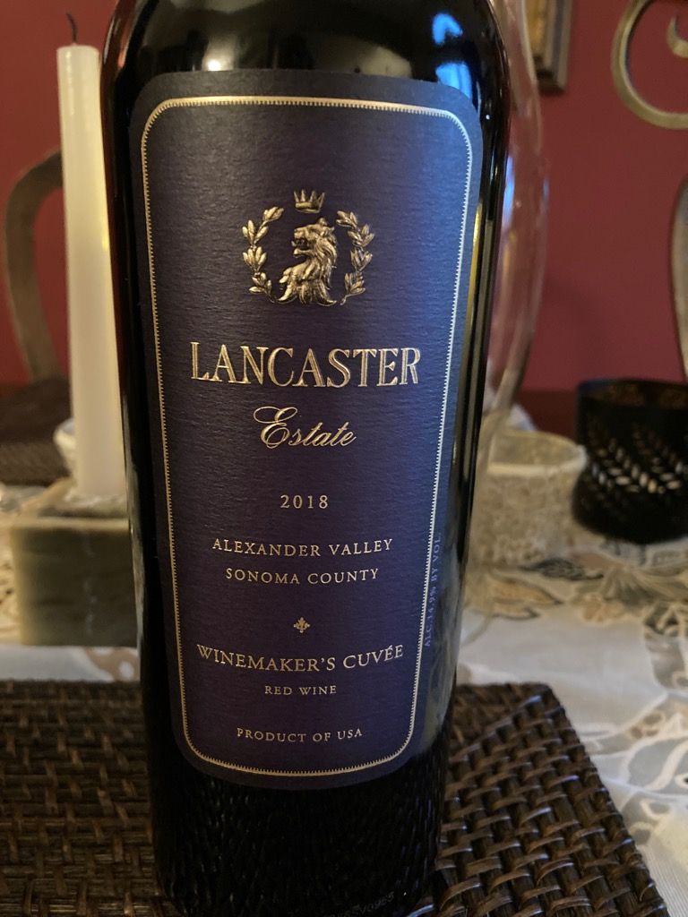 2018 Lancaster Estate Winemaker's Cuvée, USA, California, Sonoma County ...