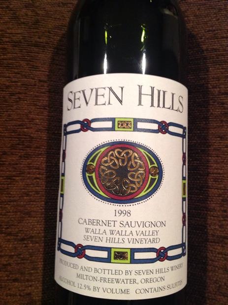 1998 Seven Hills Winery Cabernet Sauvignon Seven Hills Vineyard, USA, Washington, Columbia ...