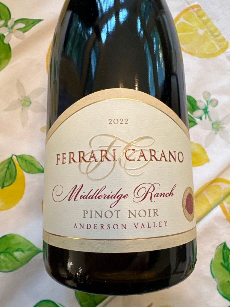 2022 Ferrari-Carano Pinot Noir Middleridge Ranch, USA, California ...
