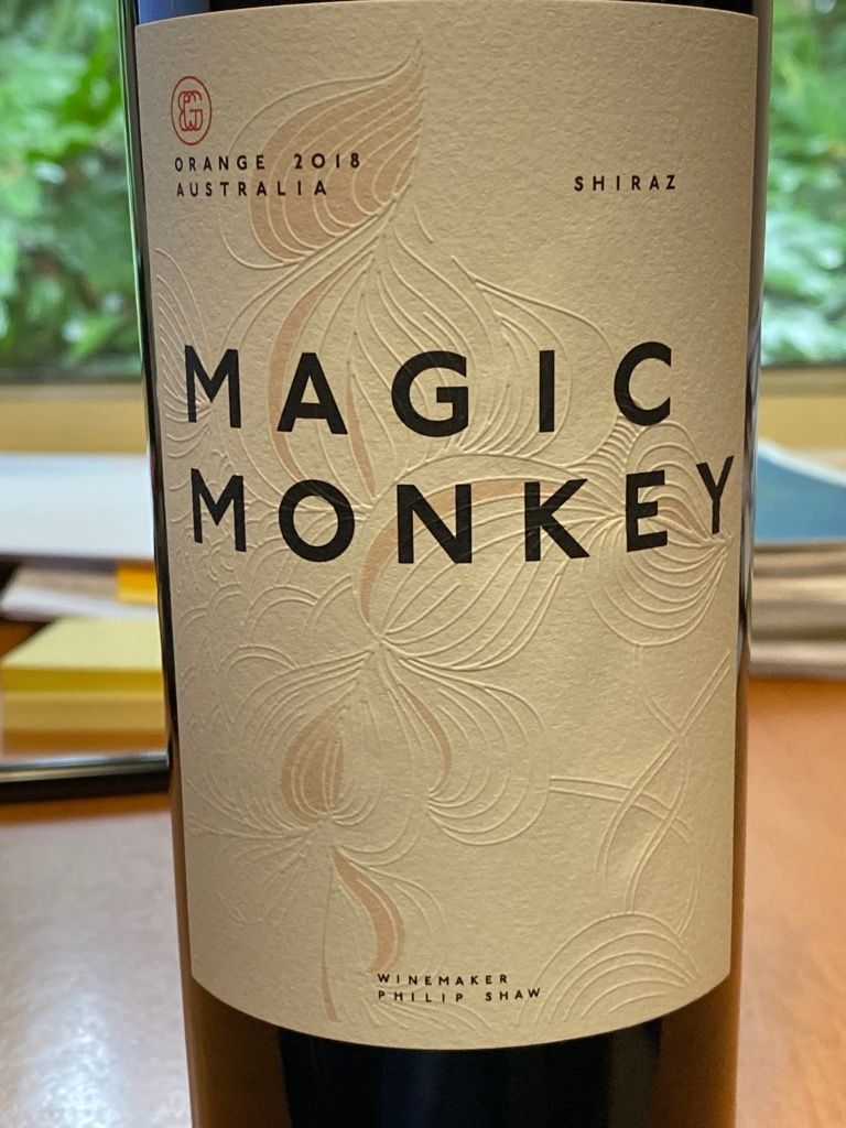 2019 Hoosegg Shiraz Magic Monkey Koomooloo, Australia, New South Wales ...