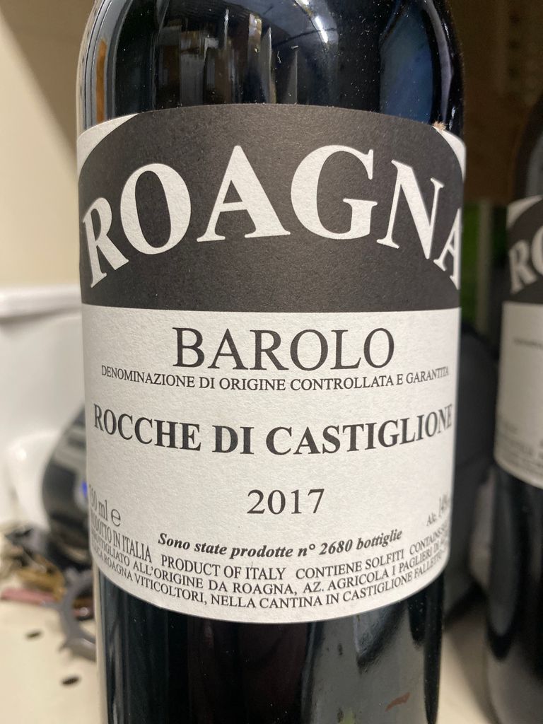 2017 Roagna Barolo Roche di Castiglione, Italy, Piedmont, Langhe ...