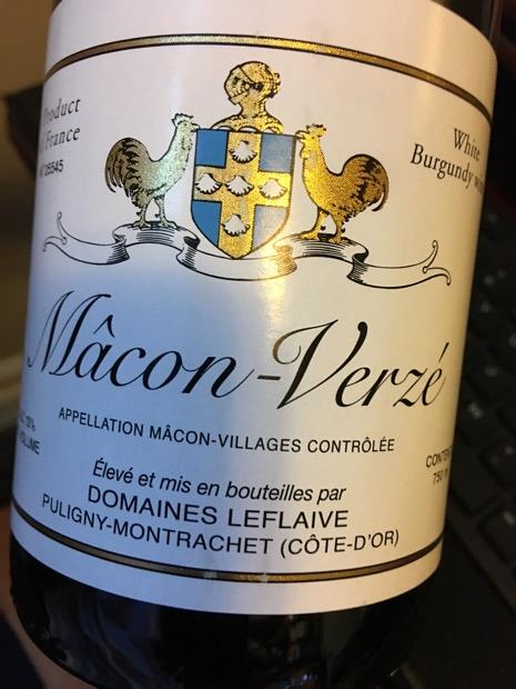 2015 Domaine Leflaive Mâcon-Verzé, France, Burgundy, Mâconnais, Mâcon ...