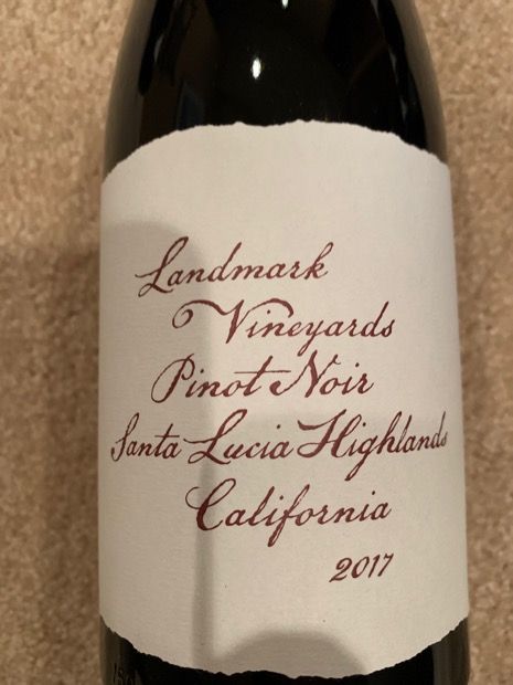 2017 Landmark Pinot Noir Rayhill Vineyard, USA, California, Sonoma ...