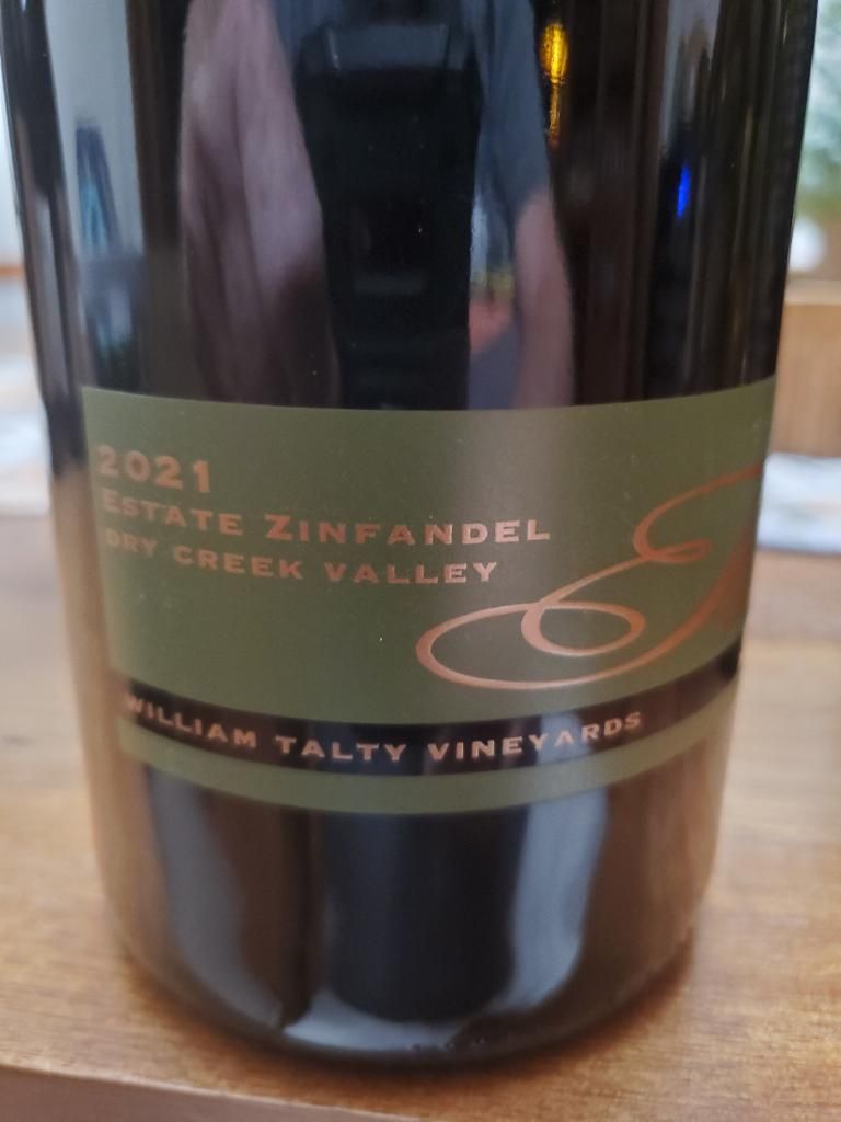 2021 Talty Winery Zinfandel Estate William Talty Vineyards, USA ...
