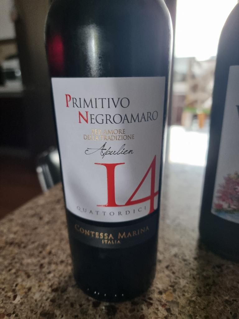 2020 Contessa Marina Quattordici Primitivo Negroamaro Apulien, Italy ...
