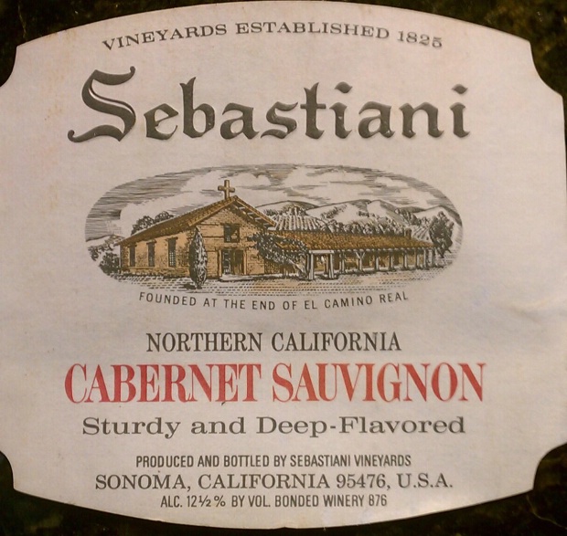 1978 Sebastiani Vineyards & Winery Cabernet Sauvignon Sonoma County ...
