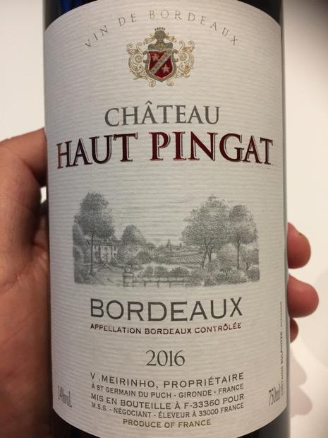 2016 Château Haut Pingat, France, Bordeaux - CellarTracker