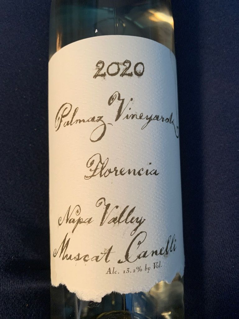 2020 Palmaz Vineyards Muscat Canelli Florencia, USA, California, Napa ...