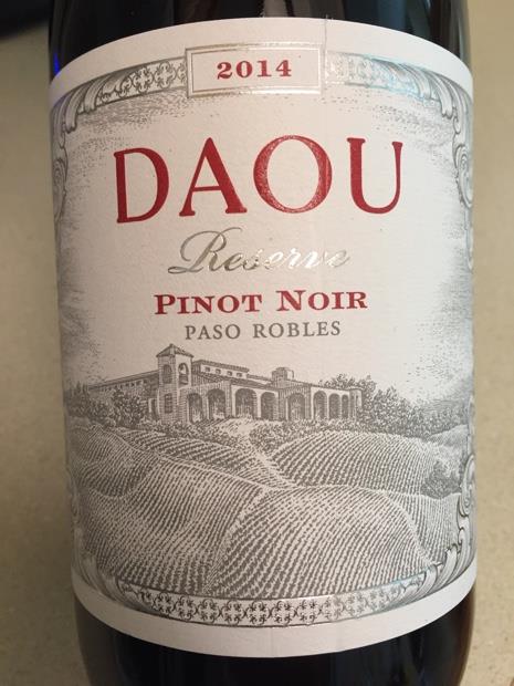 2014 Daou Vineyards Pinot Noir Reserve Paso Robles, USA, California ...